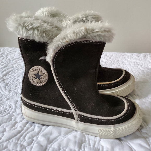 Converse | Shoes | Converse All Star Little Kids Black High Top Lined ...